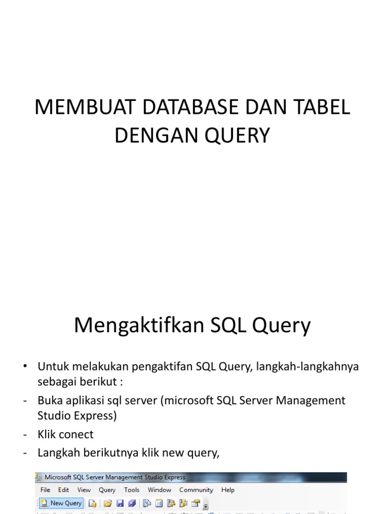 Membuat Database Dan Tabel Dengan Query | PDF | Komputer | Metode ...