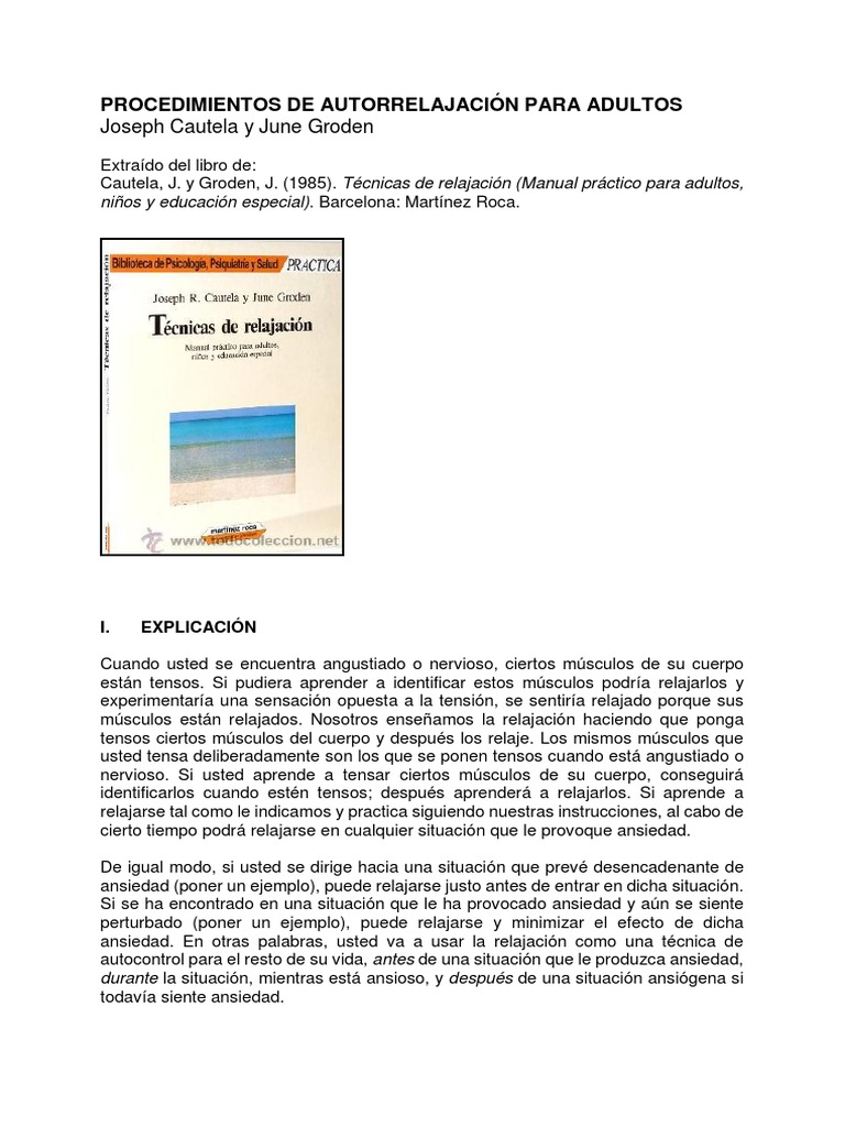 Joseph Cautela y June Groden | PDF | Ansiedad | Músculo