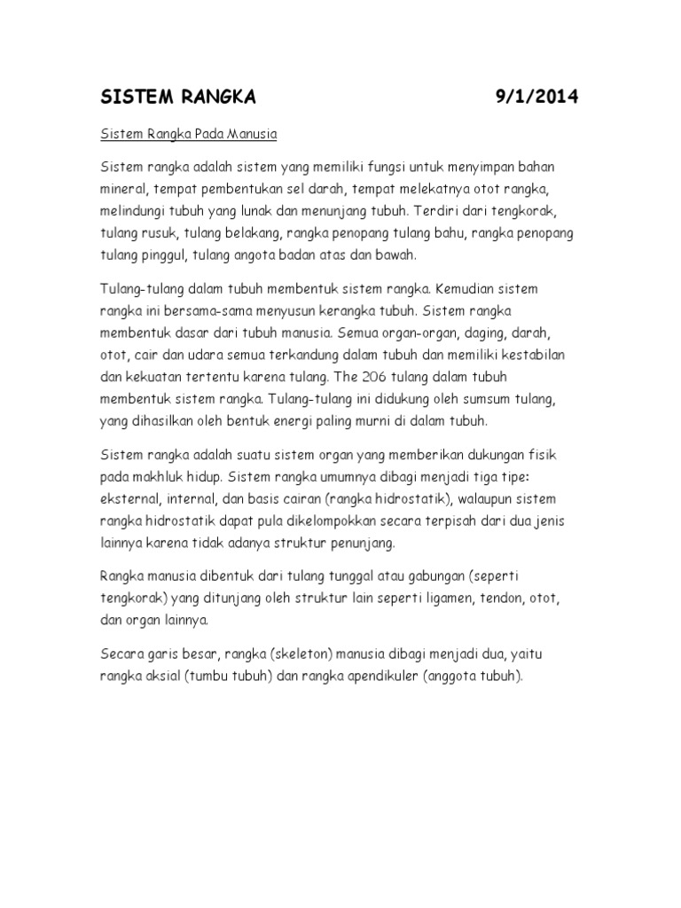 Sistem Rangka | PDF | Ilmu Sosial | Kajian Bahasa Asing