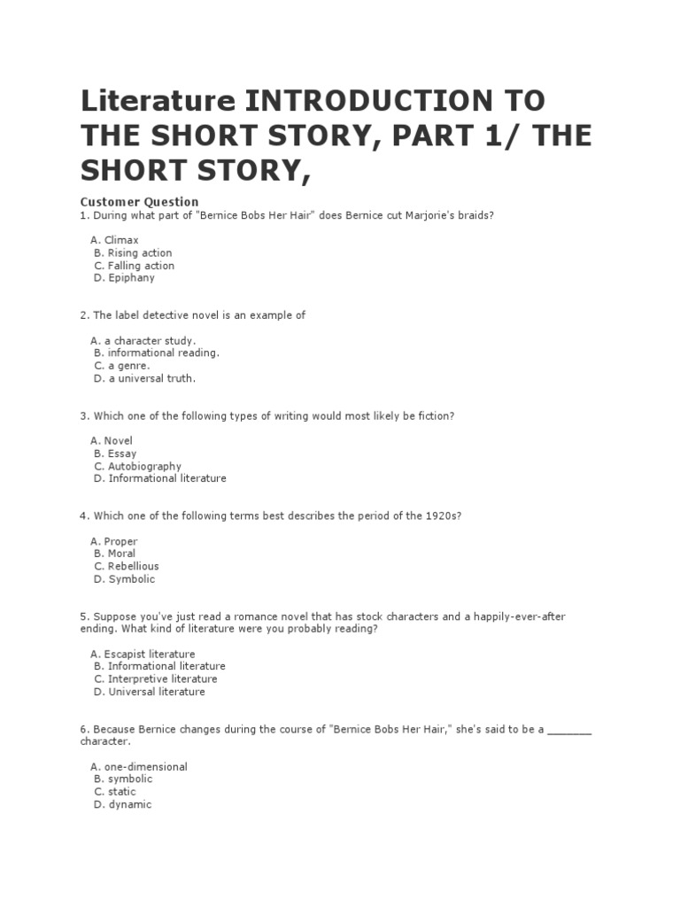 Analyzing Characters in Short Stories | PDF | Poetry