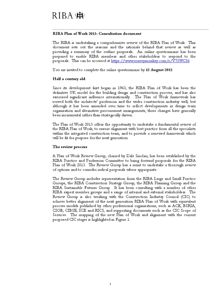 RIBA Work Stages | Building Information Modeling | Strategic Management