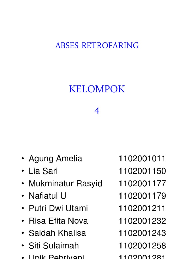 Abses Retrofaring | PDF