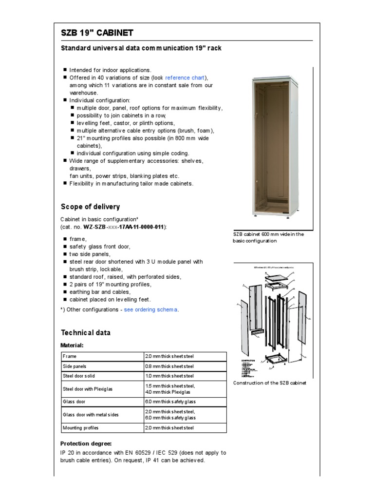 19 Racks ZPAS SZB Ormar 42U (WZ-SZB-021-17AA-11-0000-011) | PDF | Door ...