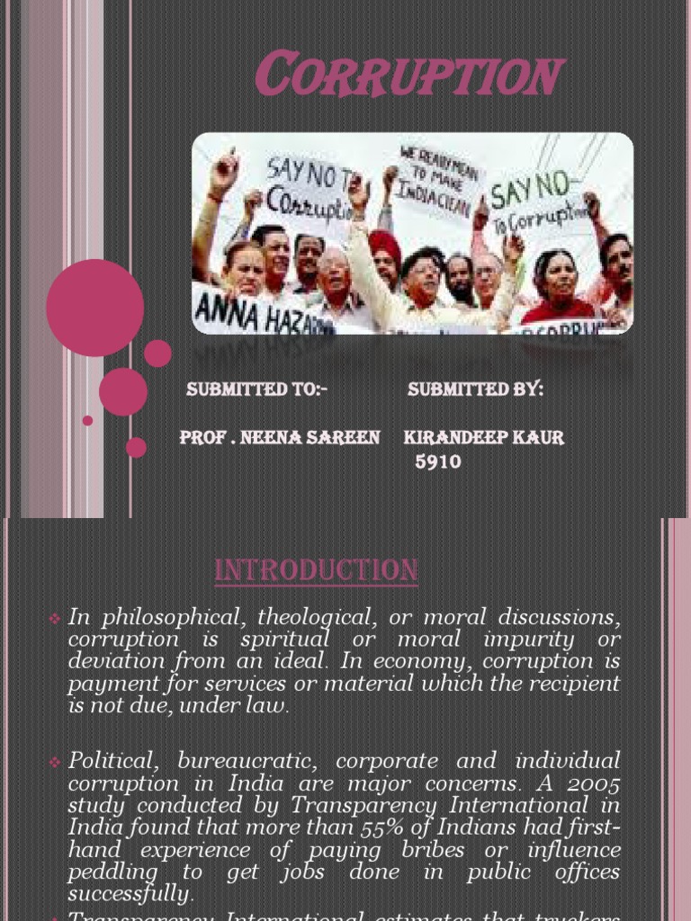 On Corruptio | PDF | Corruption | Bribery