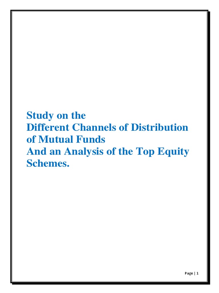 Distribution Channel of Mutual Funds in India | PDF | Investment Fund ...