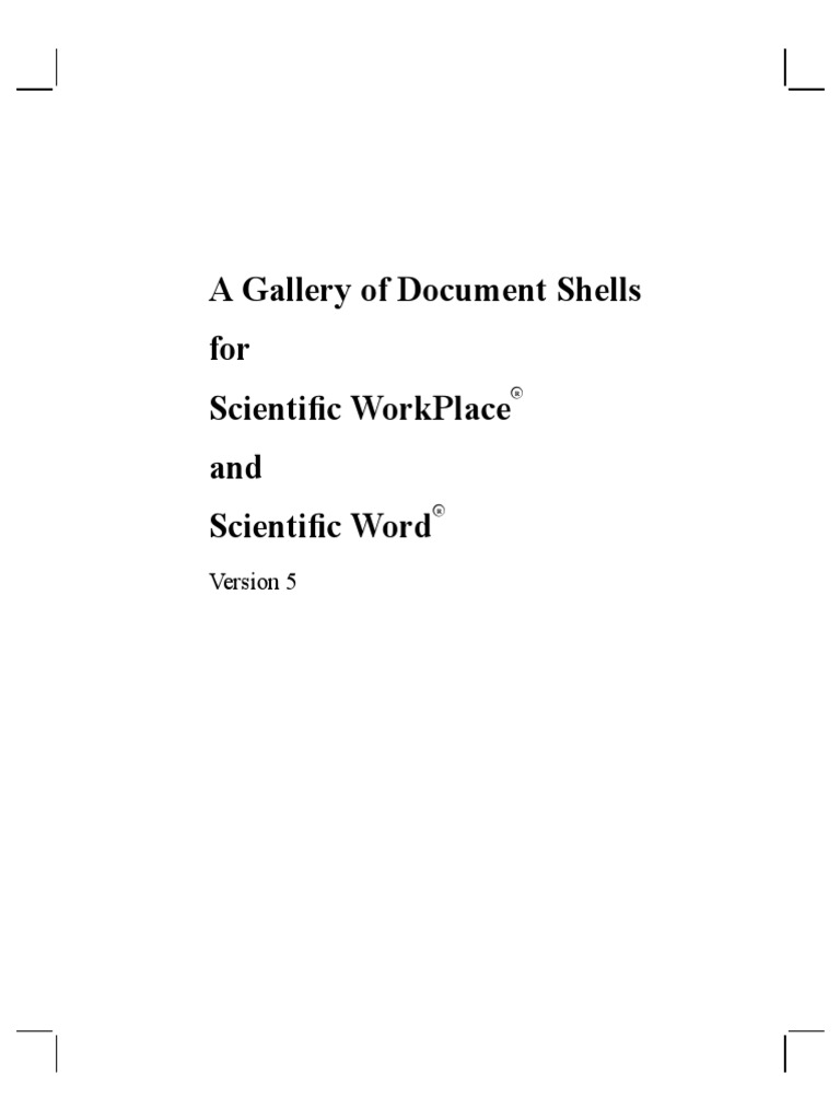 Mac Kichan - A Gallery of Document Shells For Scientific WorkPlace and Scientific Word Version 5 ...
