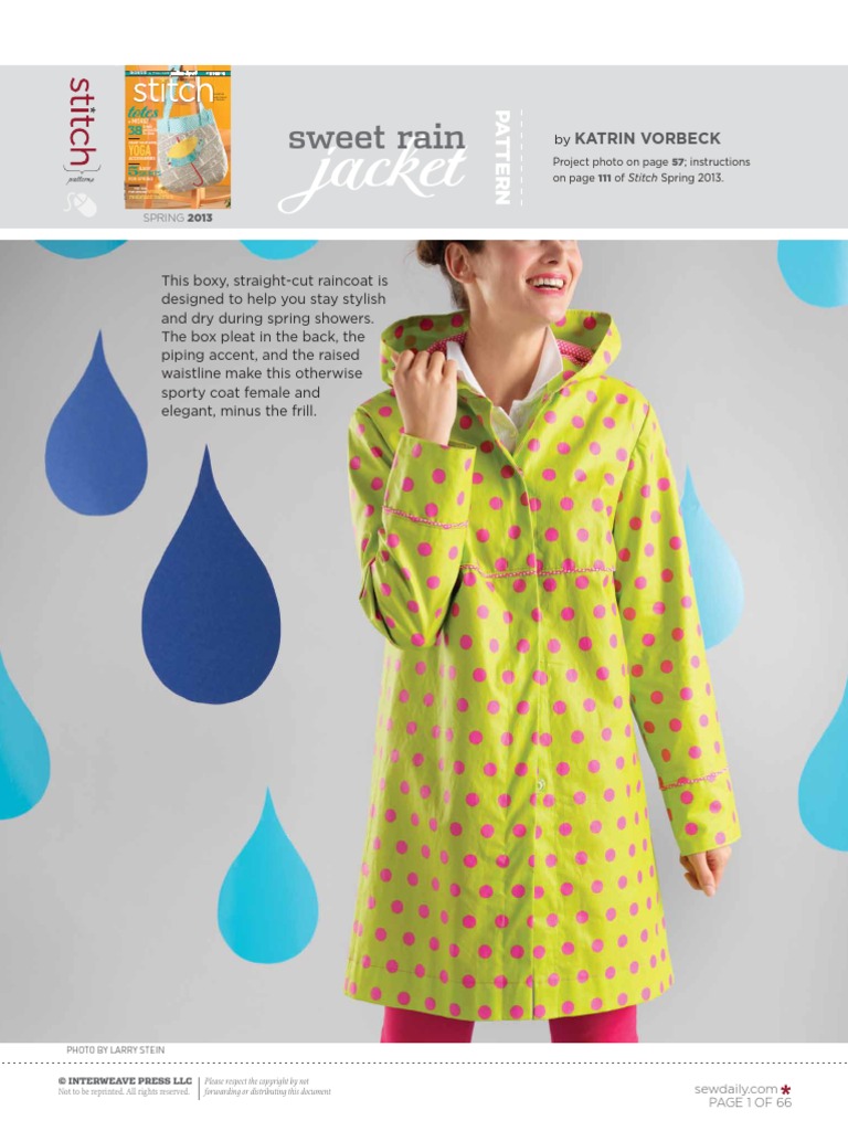 StitchSP13 DP SweetRainJacket | PDF | Seam (Sewing) | Textiles