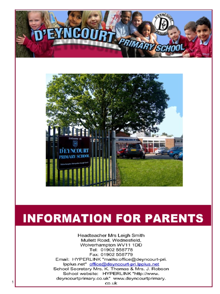 D'Eyncourt Primary School Prospectus | PDF | Curriculum | Teachers