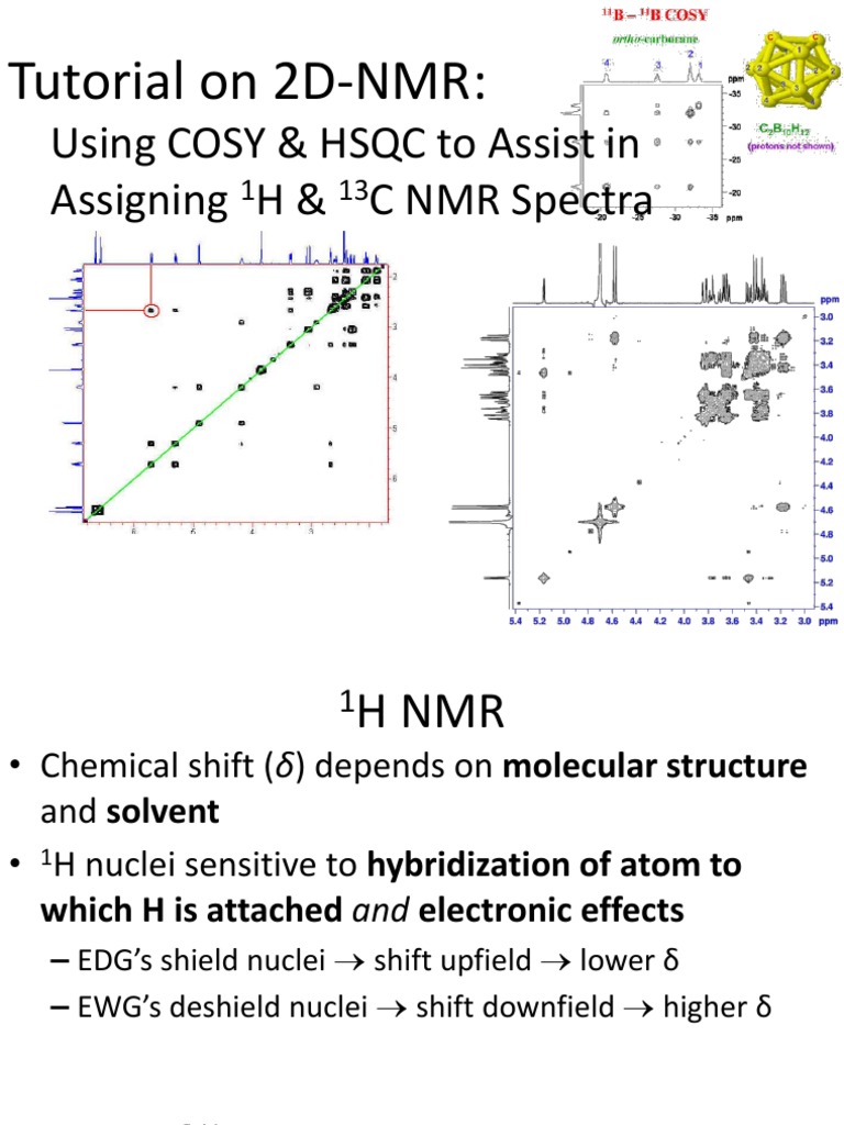 Tutorial On 2D-NMR | PDF
