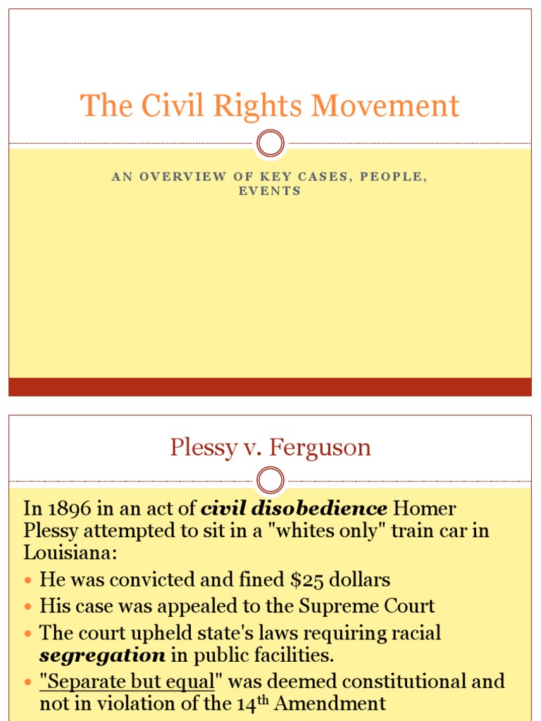 Lesson 1 The Civil Rights Movement | PDF | Brown V. Board Of Education ...