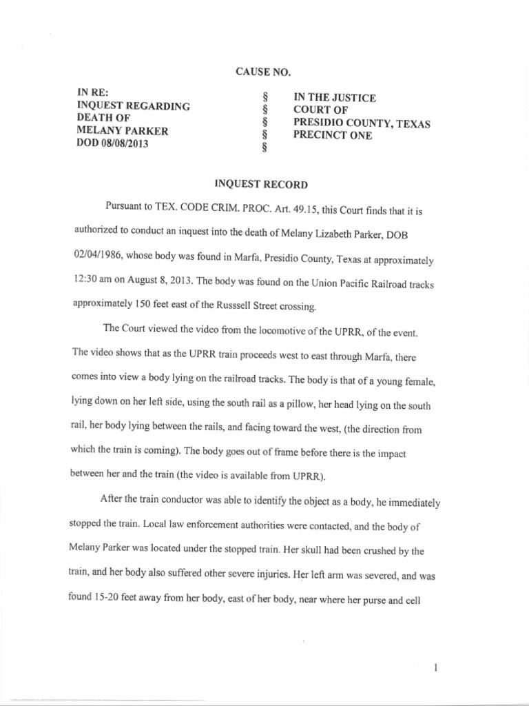 The Ruling: Inquest Record | PDF | Major Depressive Disorder | Medicine