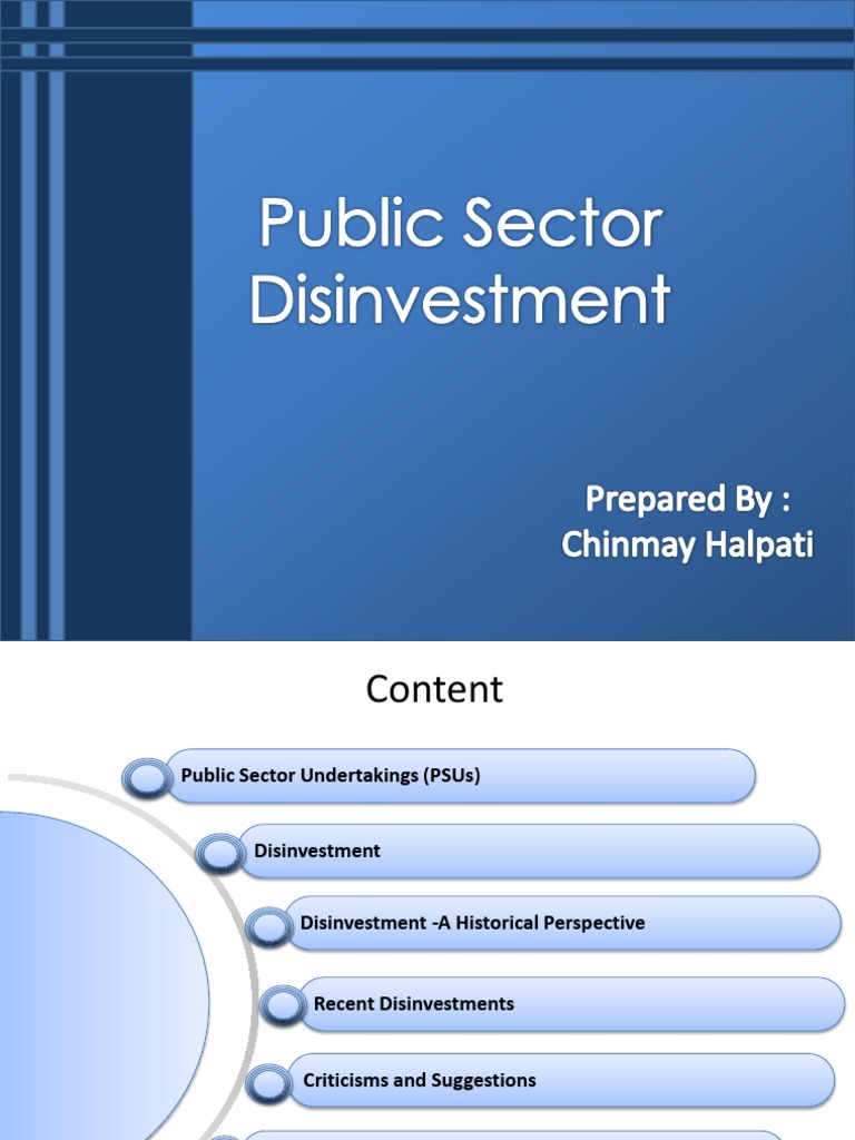 Public Sector Disinvestment | PDF | Privatization | State Owned Enterprise