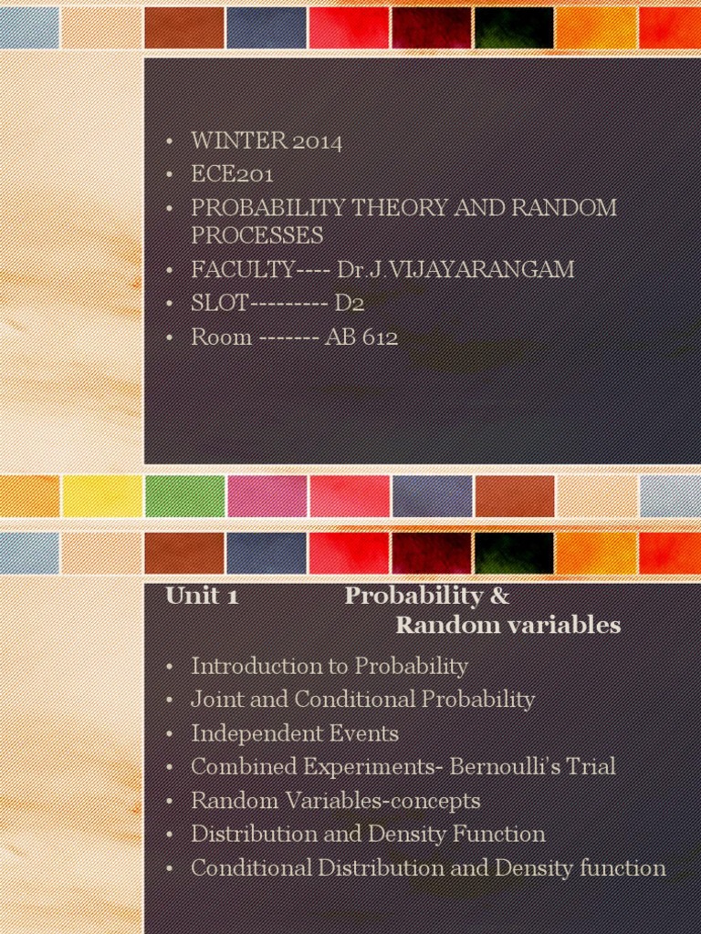 WINTER 2014 - ECE201 - Probability Theory and Random Processes ...