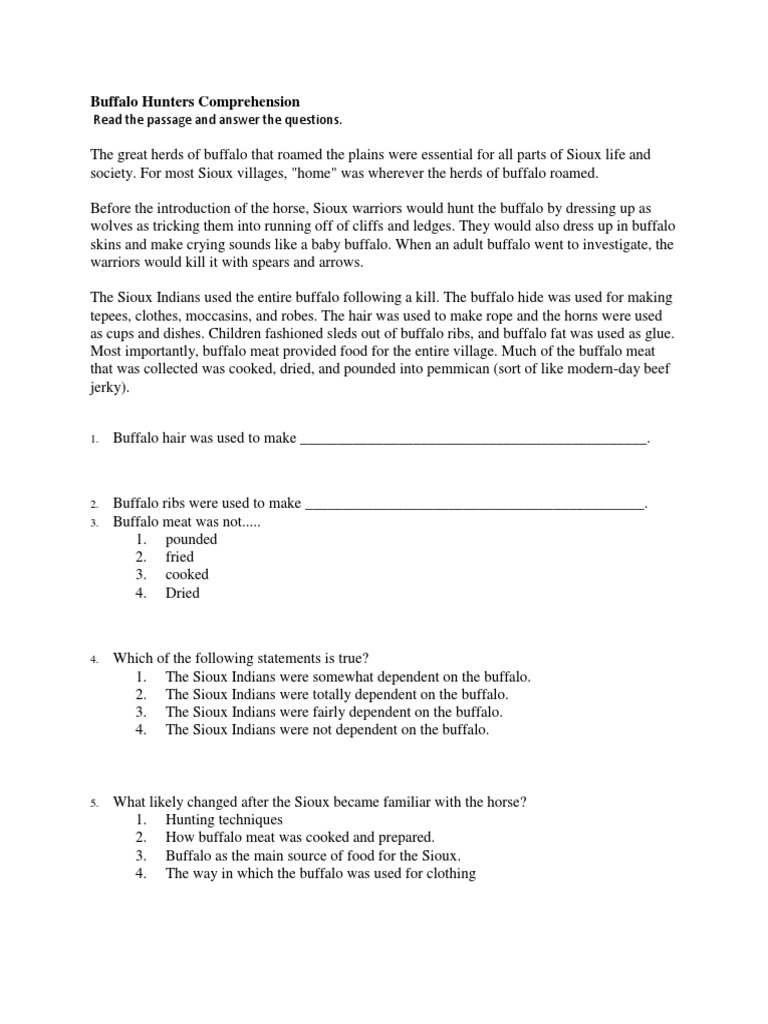 Sioux Buffalo Hunting Techniques | PDF | American Bison | Sioux