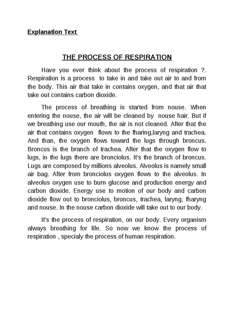 Explanation Text | PDF | Cellular Respiration | Breathing