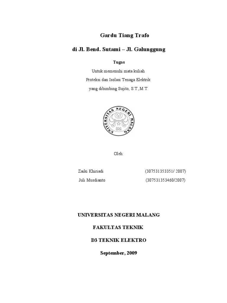 Gardu Tiang Trafo - GTT | PDF | Komputer