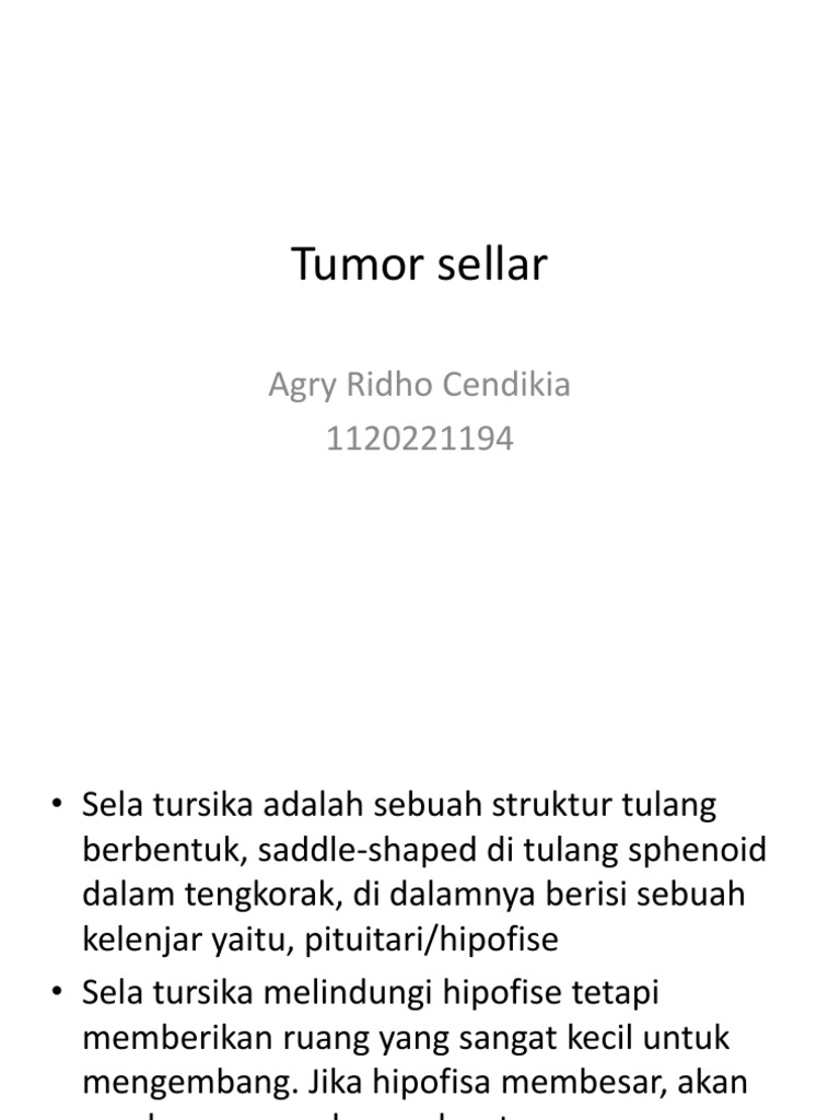 Tumor Sellar | PDF | Organ (Anatomi) | Neoplasma