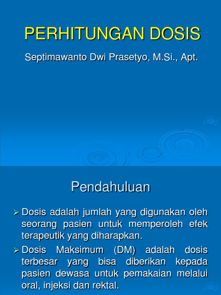 Rumus Clark untuk Dosis Anak | PDF