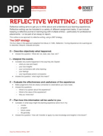 DIEP Reflective Writing Guide | PDF | Experience | Reason