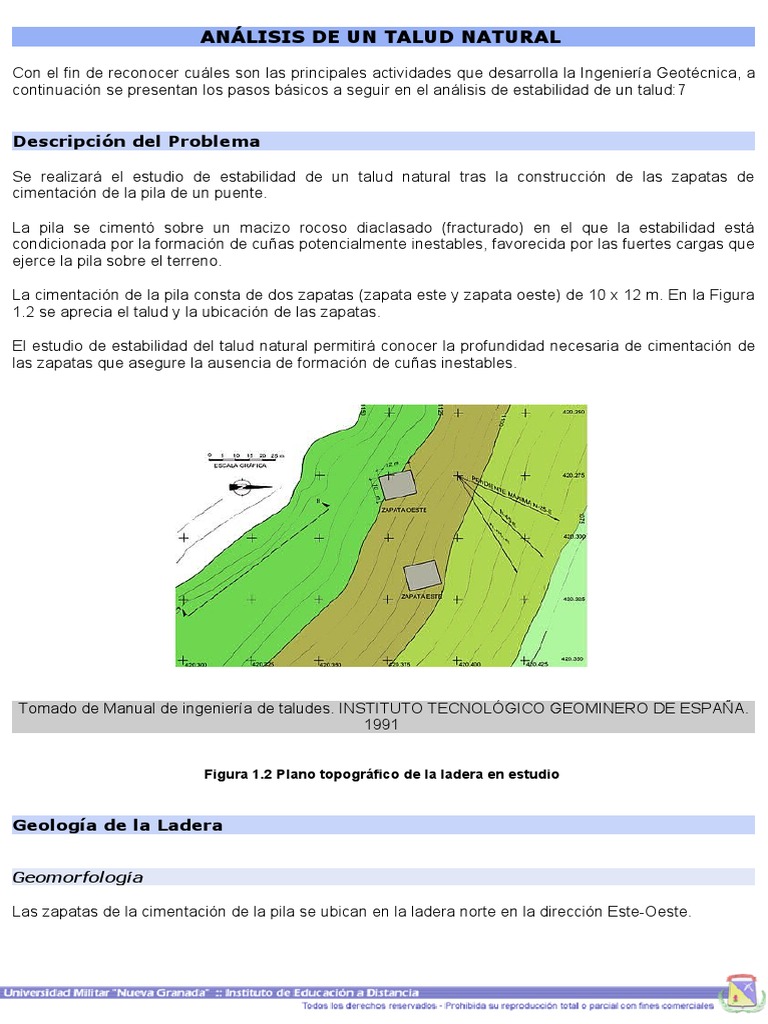 Estabilidad de Talud Natural en Ingeniería | PDF | Ciencias de la ...