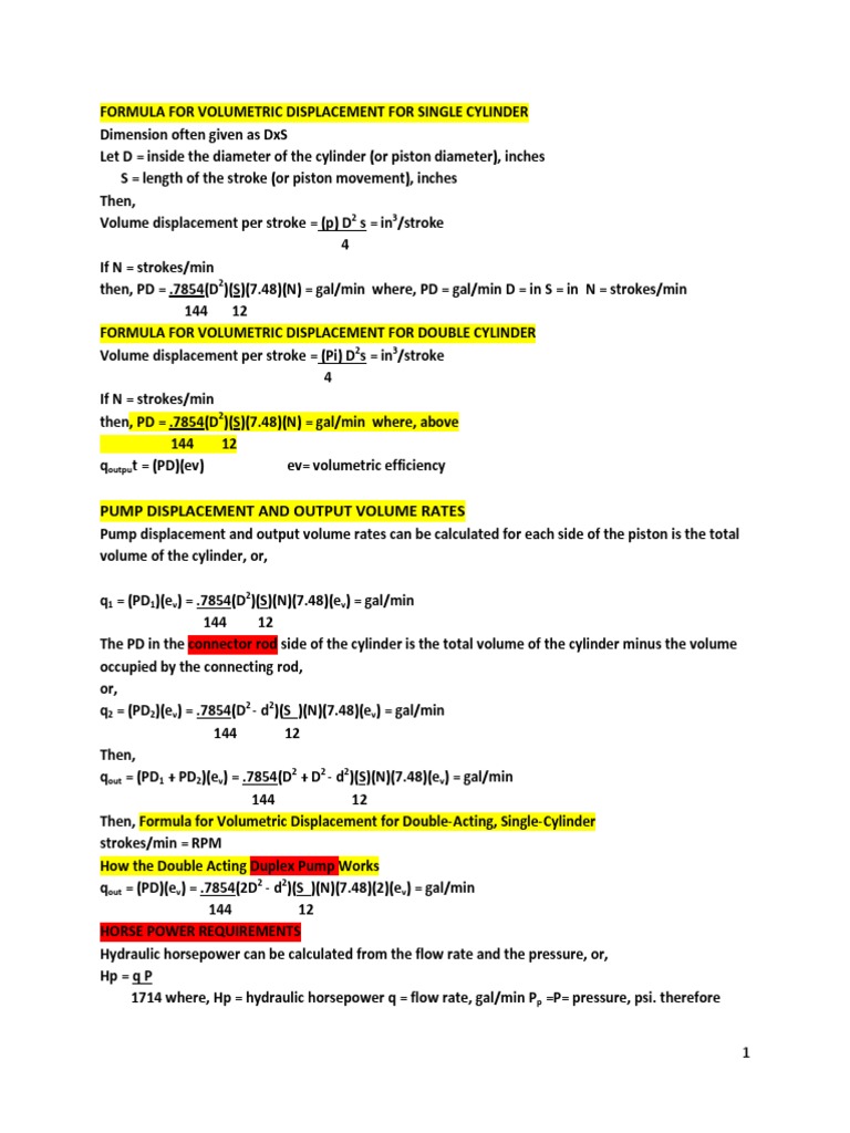 Formula Sheet | PDF | Fluid Dynamics | Reynolds Number