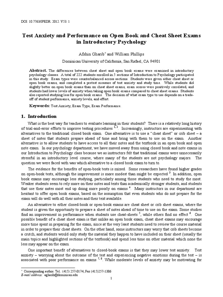 Open Book Exams | PDF | Test (Assessment) | Student's T Test