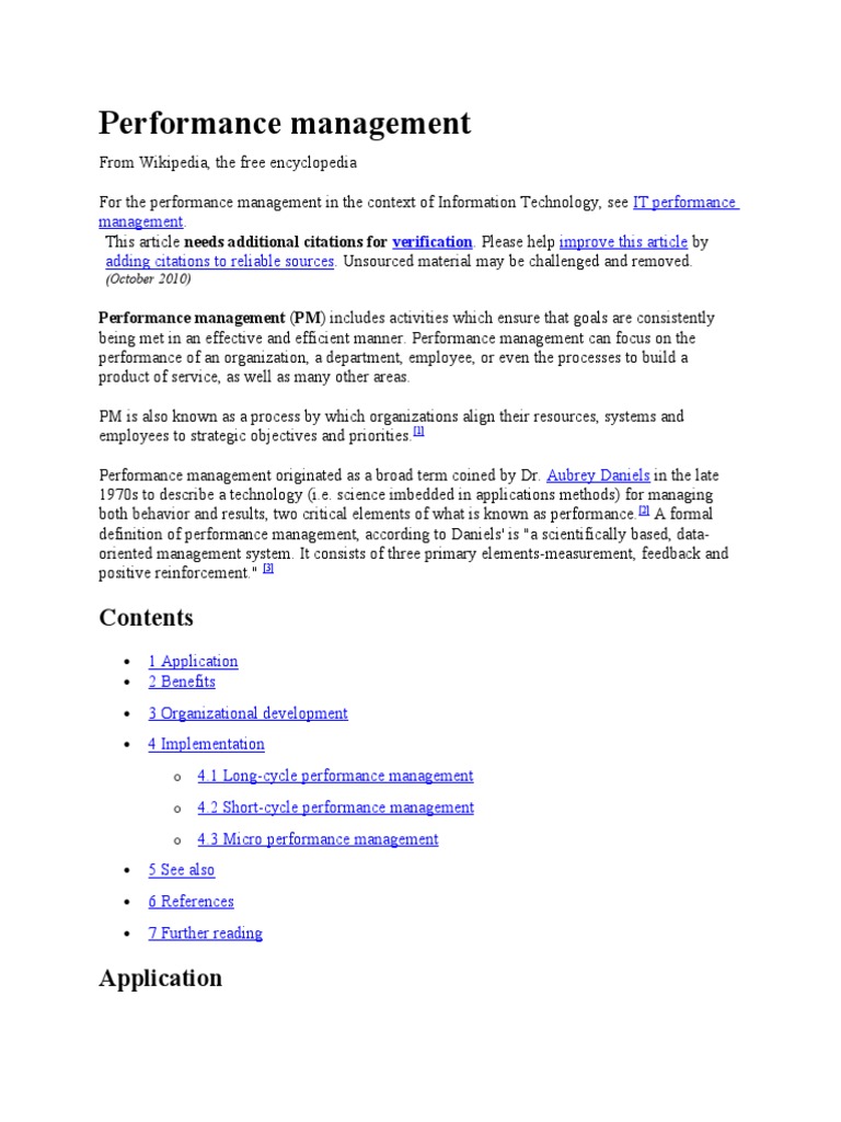 Performance Management | PDF | Performance Management | Accountability