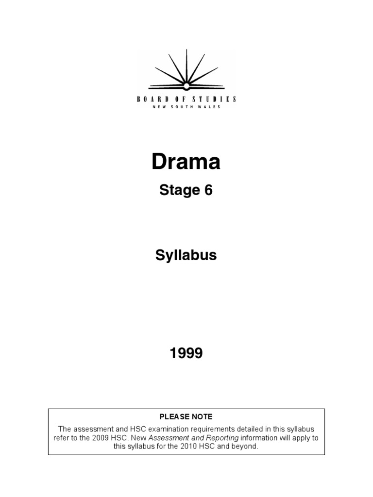 Drama Syllabus | PDF | Theatre | Acting