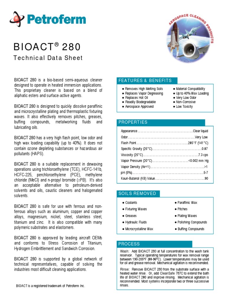 Bioact 280 - (Tech Data Sheet) . | PDF | Resource Conservation And ...