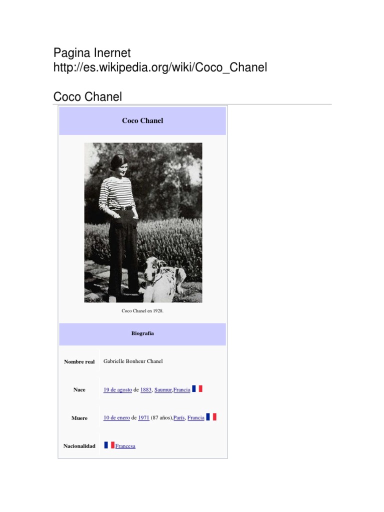 Coco Chanel: Vida y Legado | PDF | Clásicos
