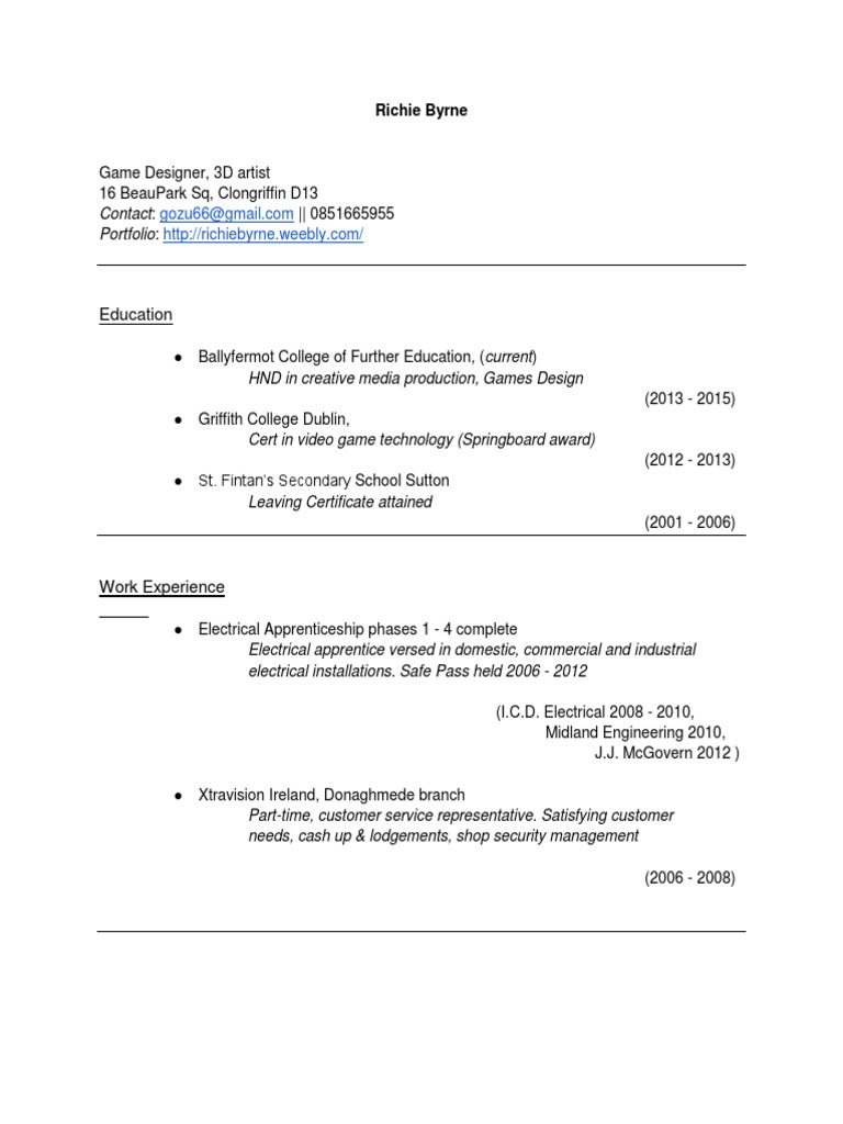 Curriculumvitae | PDF