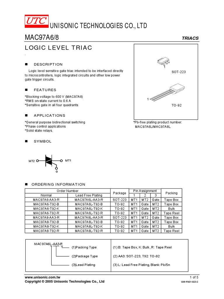 Triac Mac | PDF | Electrical Equipment | Electrical Engineering