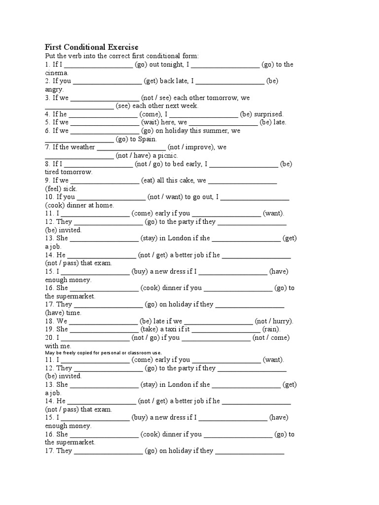First and Second Conditional PDF | PDF