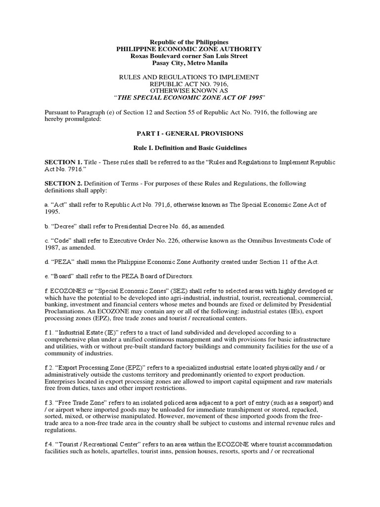 PEZA.docx | Lease | Exports | Free 30-day Trial | Scribd