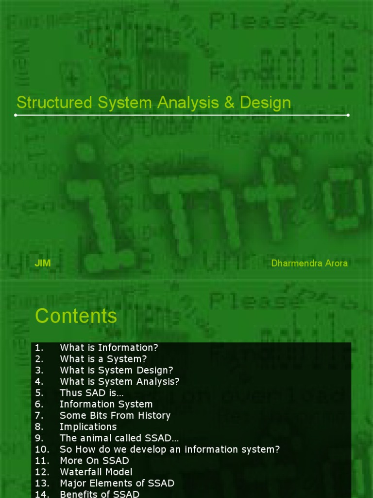 Structured System Analysis & Design | PDF | Software Development Process | System