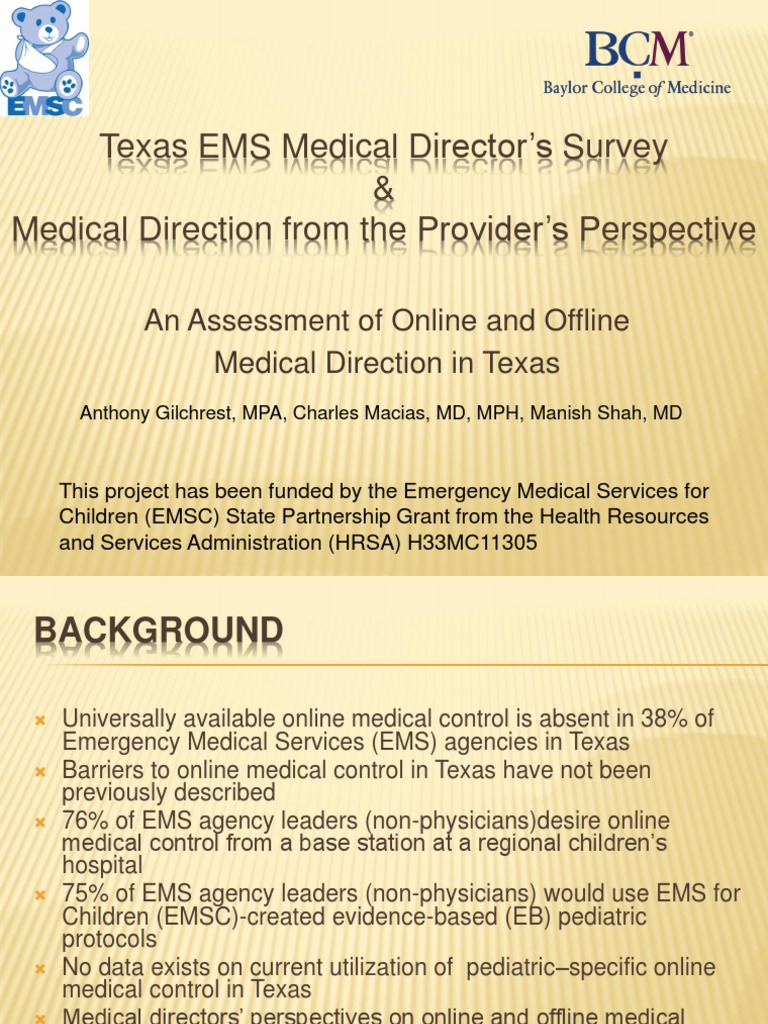 Texas EMS Medical Direction Survey Insights | PDF | Emergency Medical ...