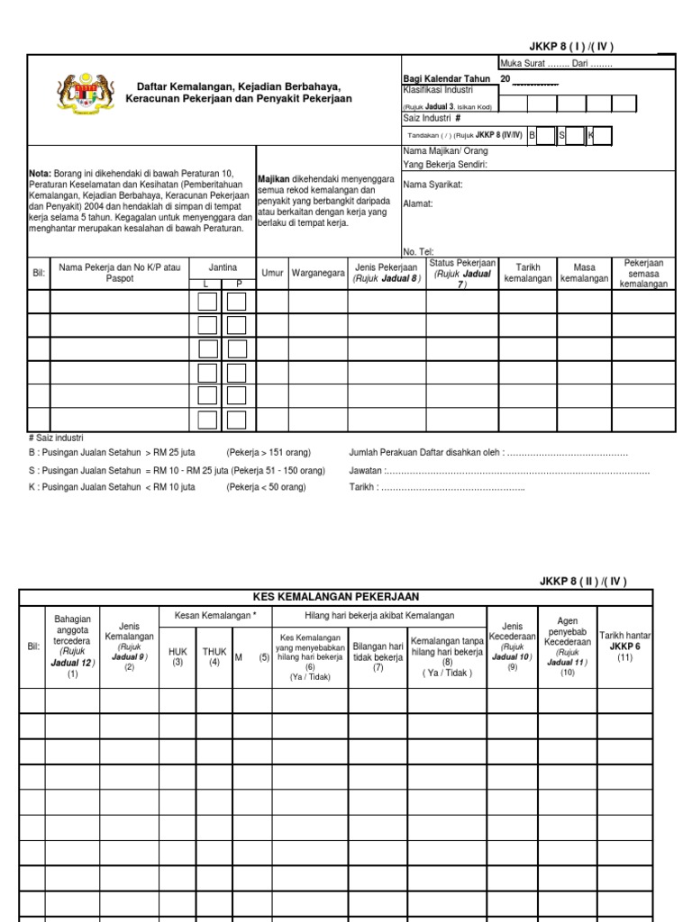 Form JKKP 8 | PDF