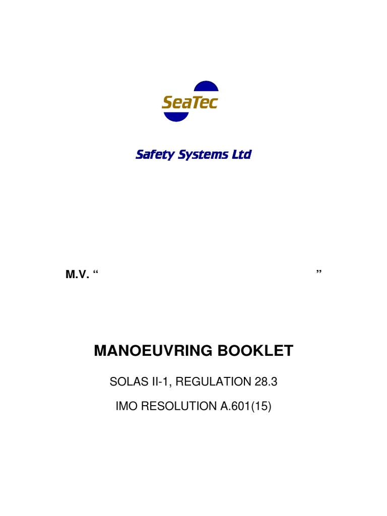 Manoeuvring Booklet | PDF | Rudder | Ships
