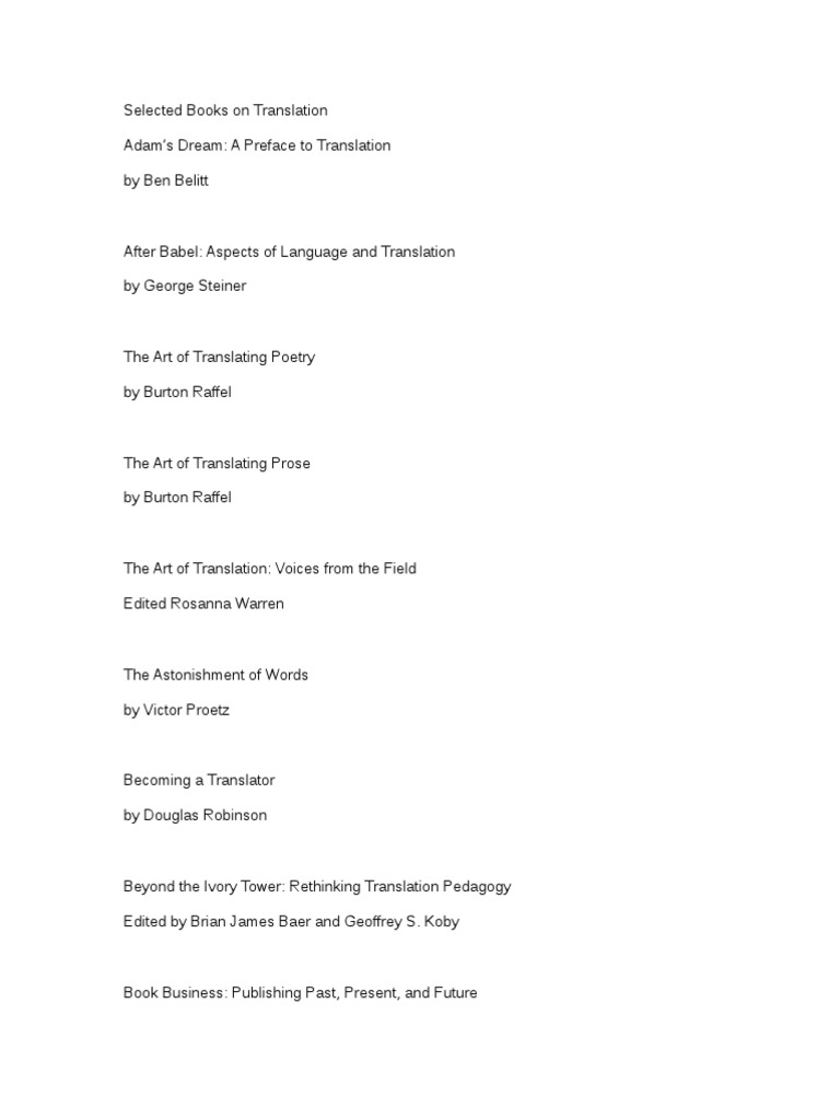 Essential Reads on Translation Studies | PDF | Translations | Human ...