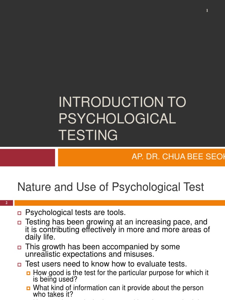 Chapter 1 - Updated Introduction To Psychological Testing | PDF ...