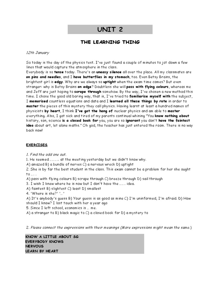 UNIT 02 - The Learning Thing | PDF | Nature