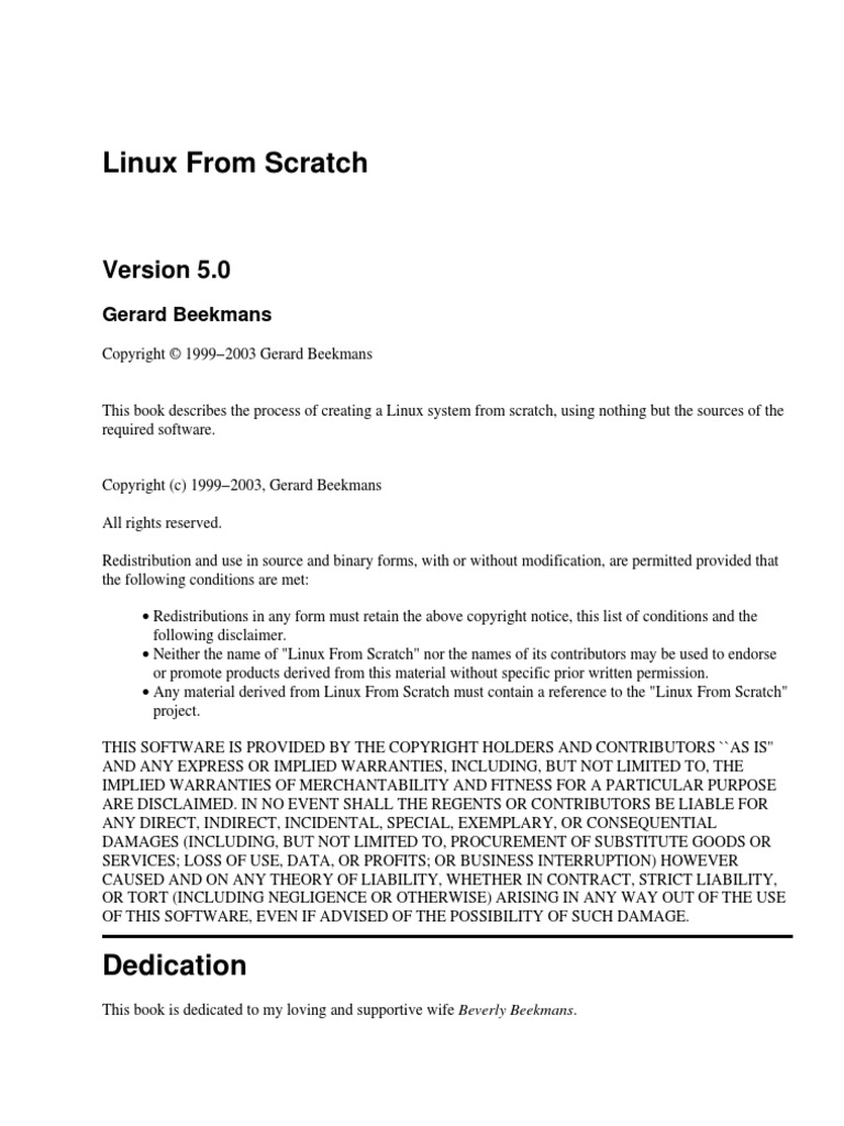 Linux From Scratch | PDF | Unix | Computer Engineering