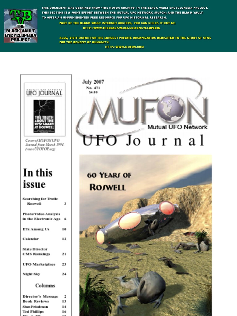 Cover of MUFON UFO Journal From March 1994. | PDF | Unidentified Flying ...