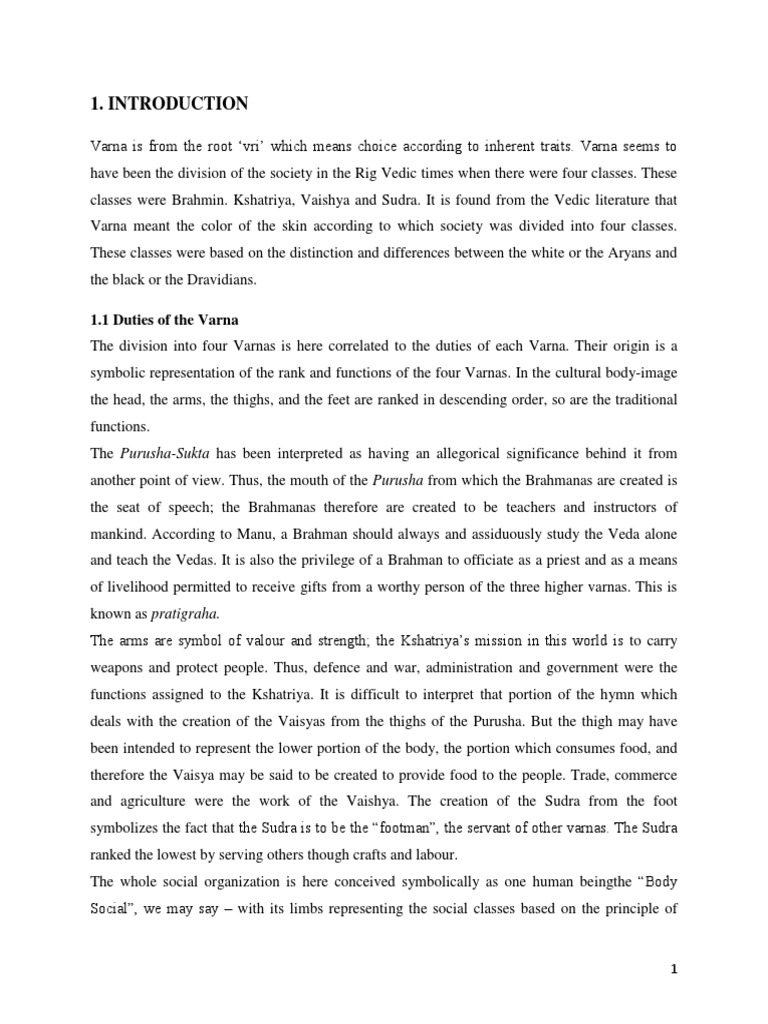 Varna System | PDF | Caste | Family