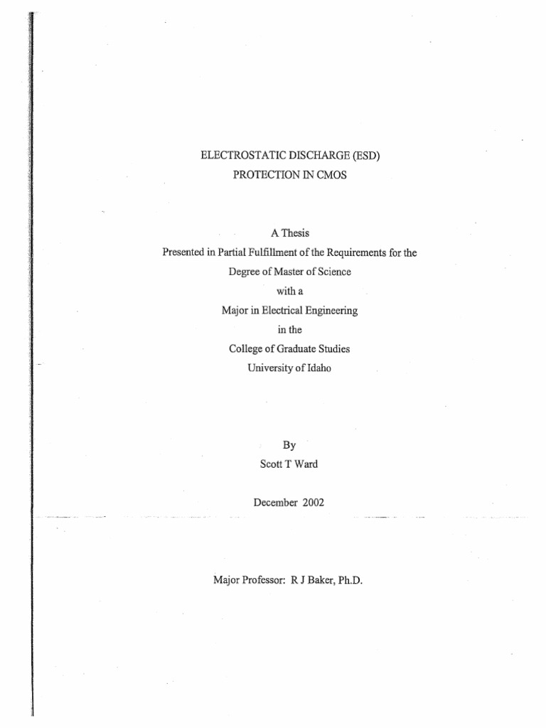 ESD Protection in CMOS Devices | PDF | Electrostatic Discharge | Capacitor