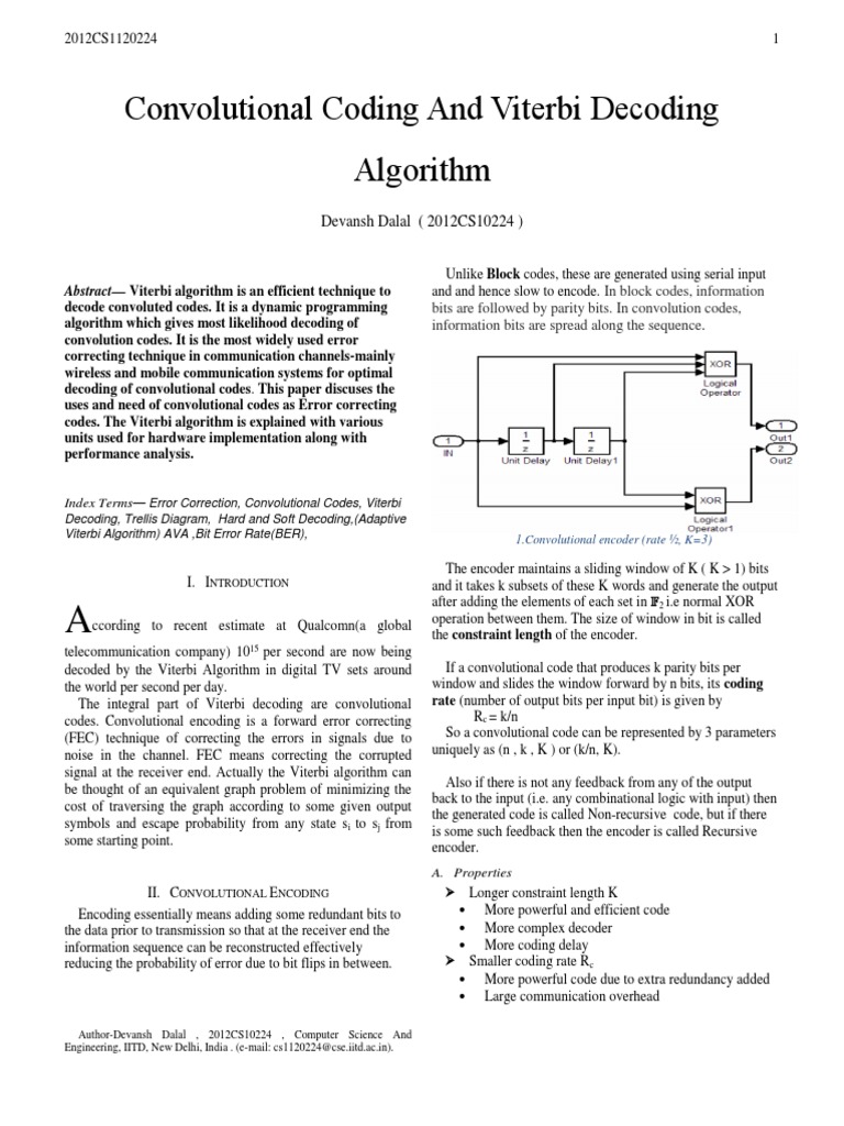 Viterbi Decoding | Forward Error Correction | Discrete Mathematics