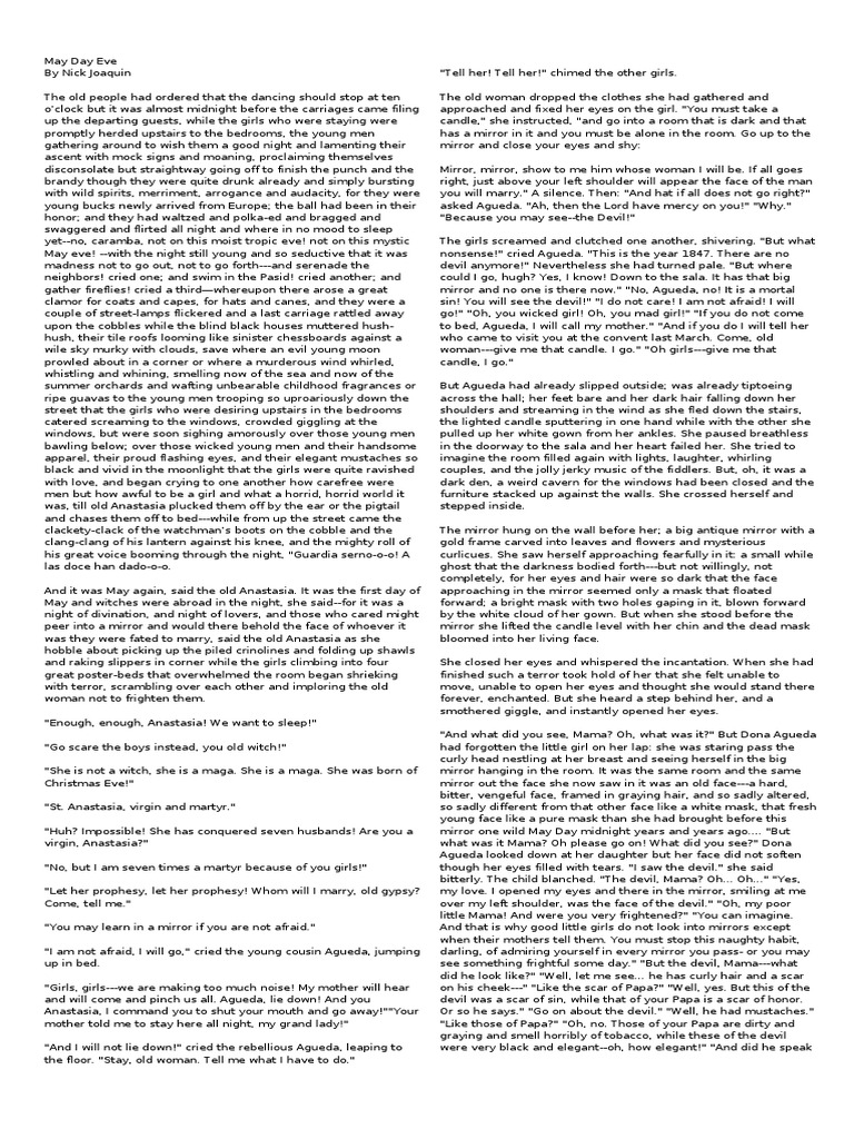 Mayday Eve Full Text | PDF