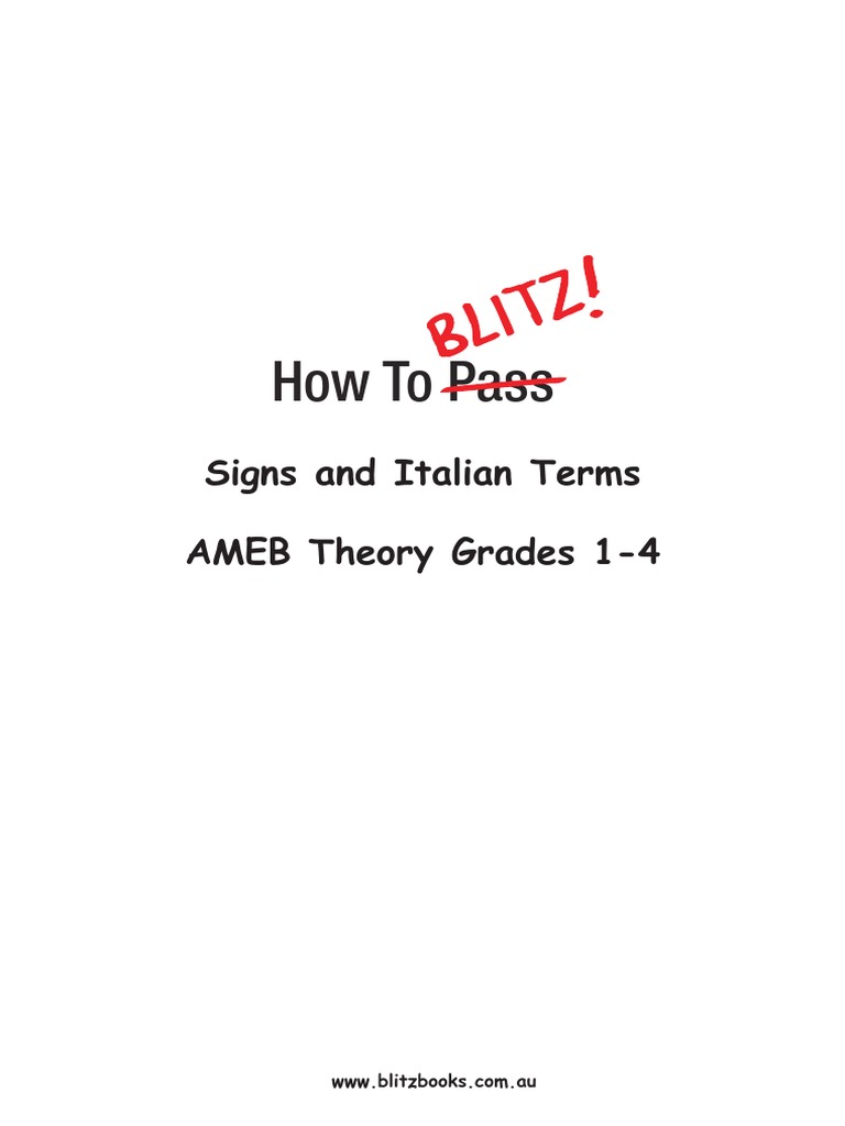 AMEB Theory Terms and Signs | PDF | Tempo | Poetics