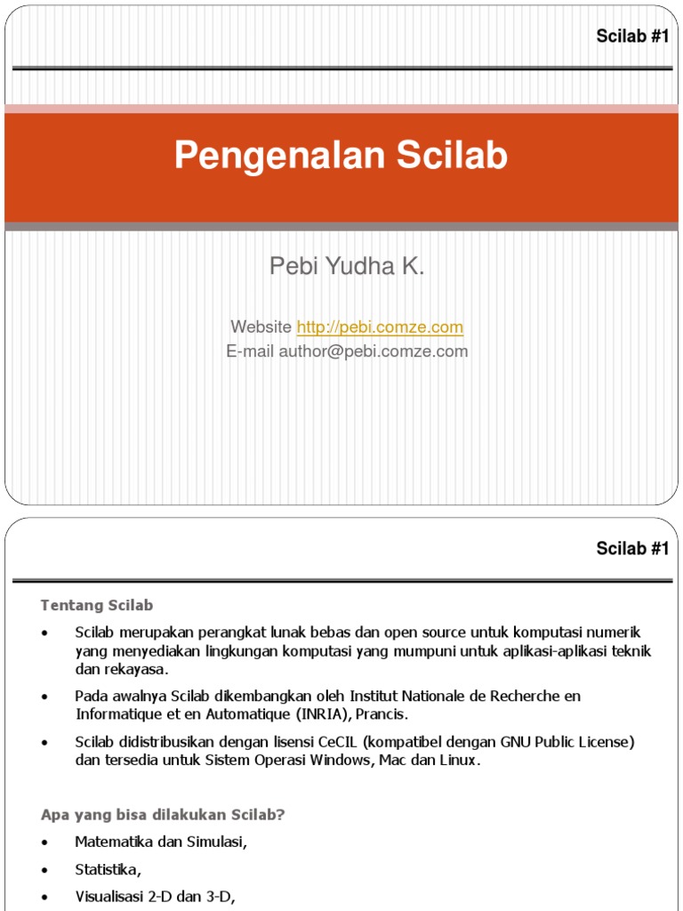 Scilab #1 - Pengenalan Scilab | PDF