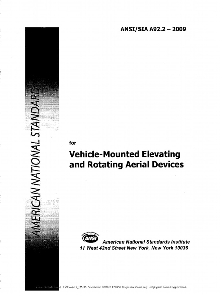 ANSI-SIA A92.2 (2009) - Vehicle Mounted Elevating and Rotating Aerial ...